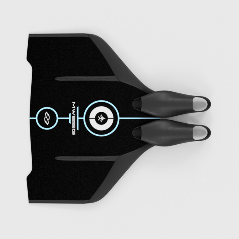 Finswimming wing monofin 600 mm length E glass fiber